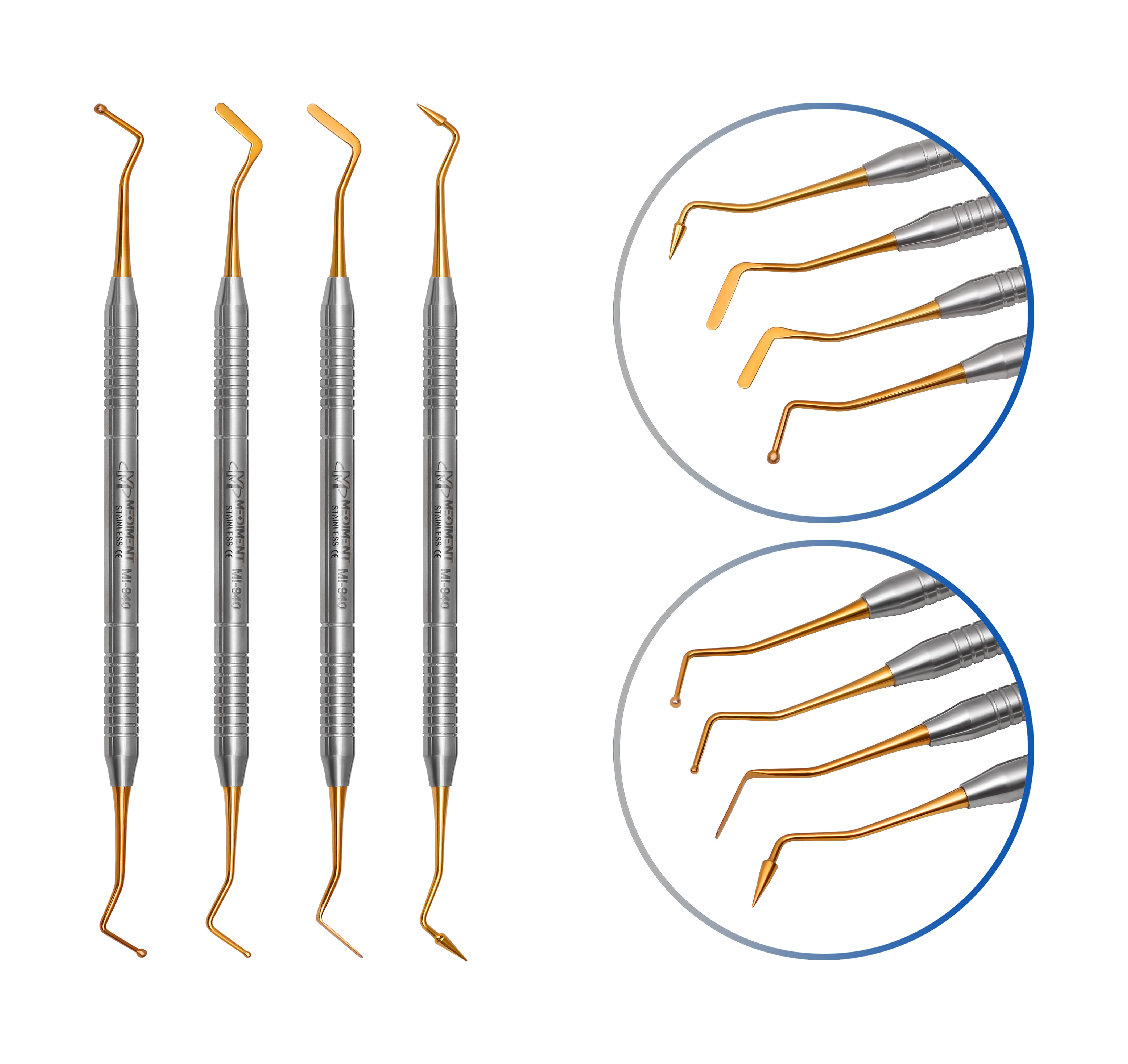 Dental Composite Filling Instruments Solid Set of 4 – Mediment Instruments